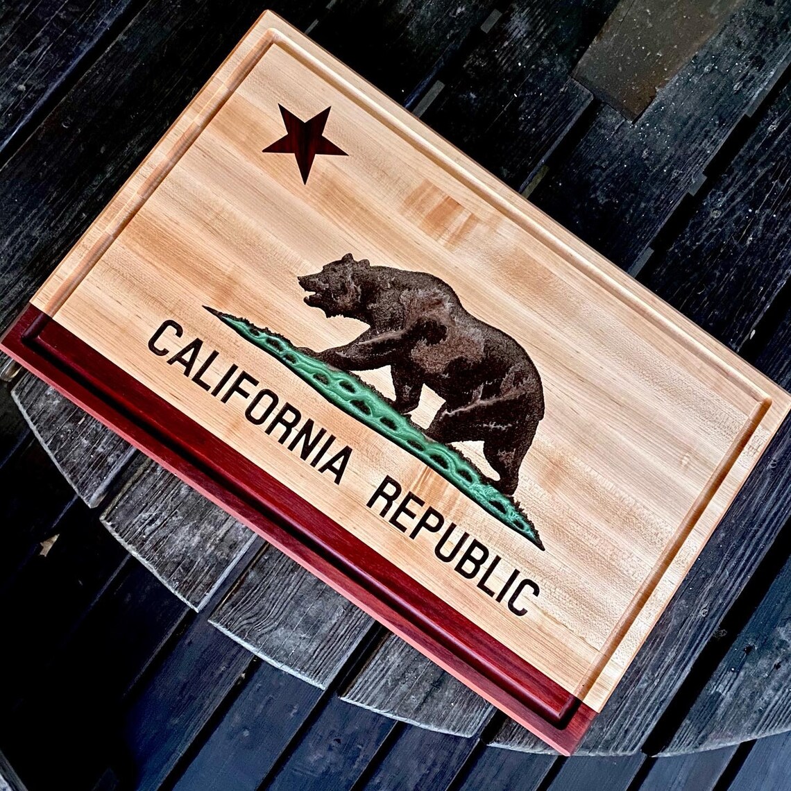 California Cutting Board State Flag Cutting Board Birthday - Etsy