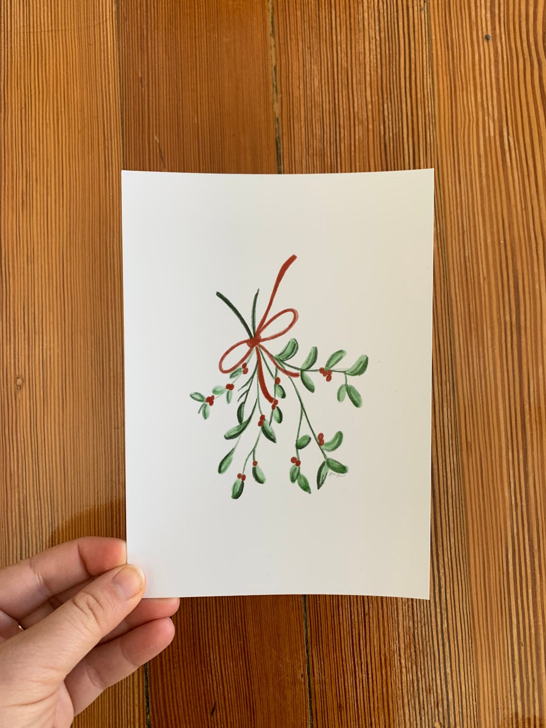 Simple Mistletoe Print - Etsy Canada