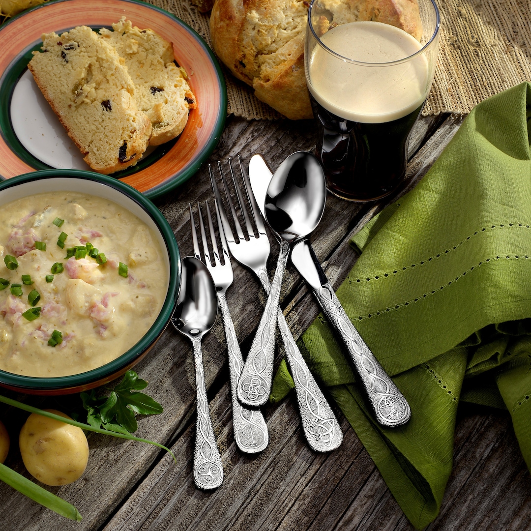 Celtic 65 Piece Flatware Set Service for 12 Includes Serving Set Made ...