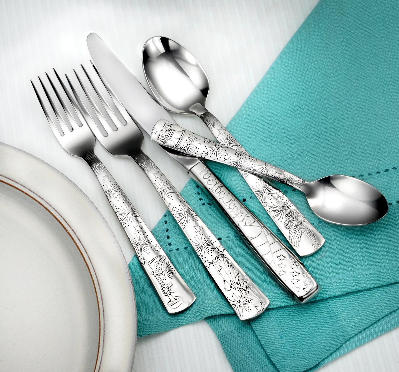 Liberty 20 Piece Flatware Set Service for 4 Made in USA - Etsy