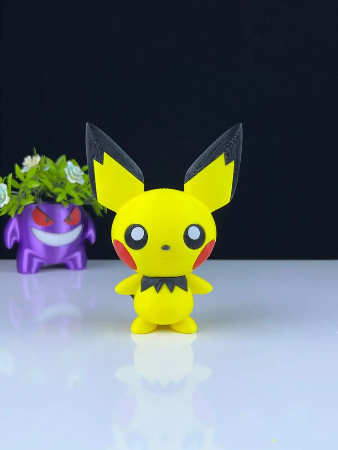 Custom Pichu Figure, Handmade Shiny Pokémon Miniature, 3D Printed ...