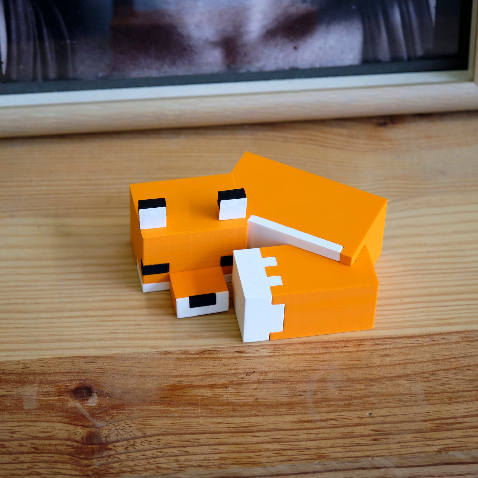 MINECRAFT SLEEPING FOX 3D Printed Figure unofficial | Etsy