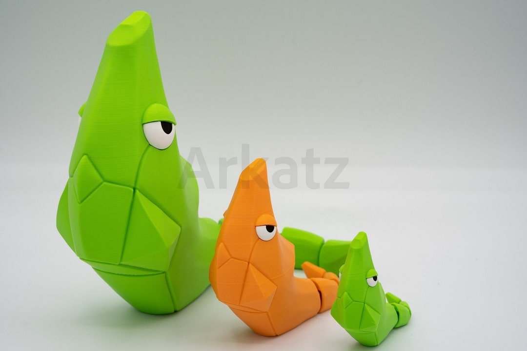 Articulated Metapod Figure Shiny, Custom Colors and Various Sizes ...