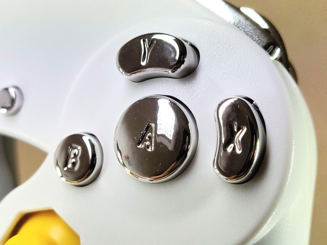 Chrome Silver Buttons and Triggers for Gamecube Controller | ABXY, Z, D ...