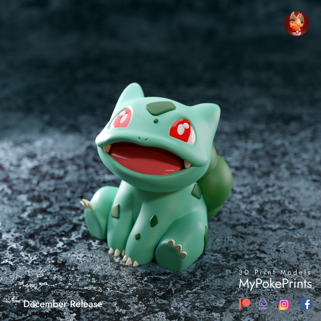 Bulbasaur Figure Shiny, Custom Colors and Various Sizes Available ...
