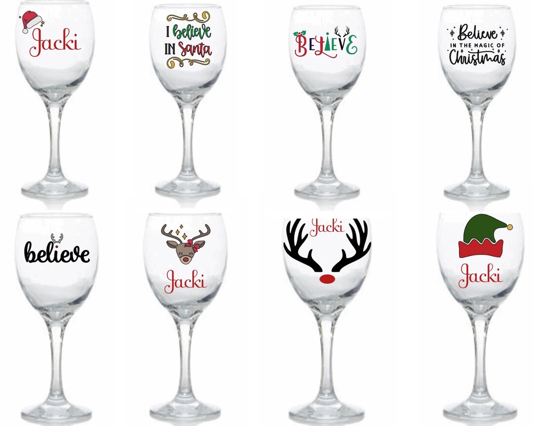 Personalised Christmas Wine Glass, Wine Glass, Custom Gift ...
