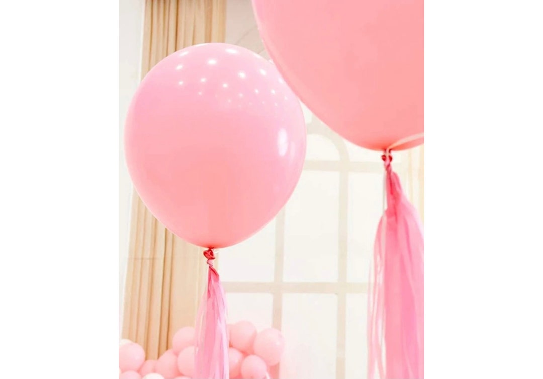 Large 36 Inch Pink Balloon With Tassels - Etsy