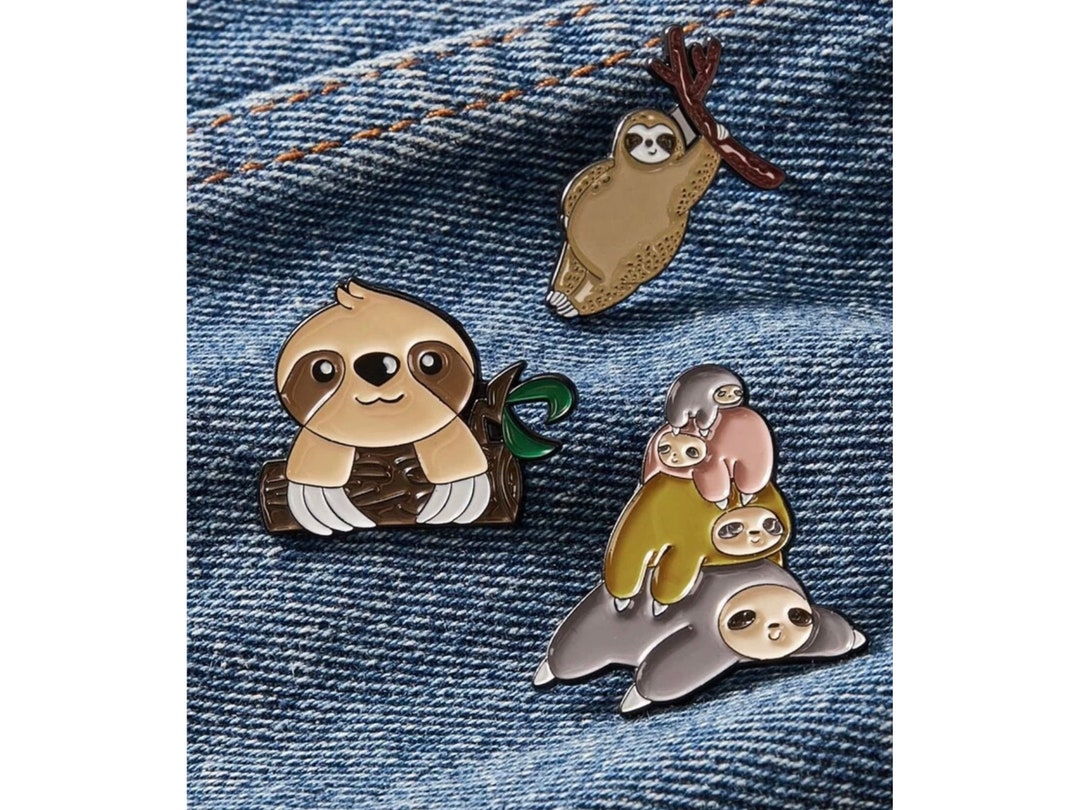 Sloth Pin Super Cute Sloth Pin Blades in Various Designs - Etsy