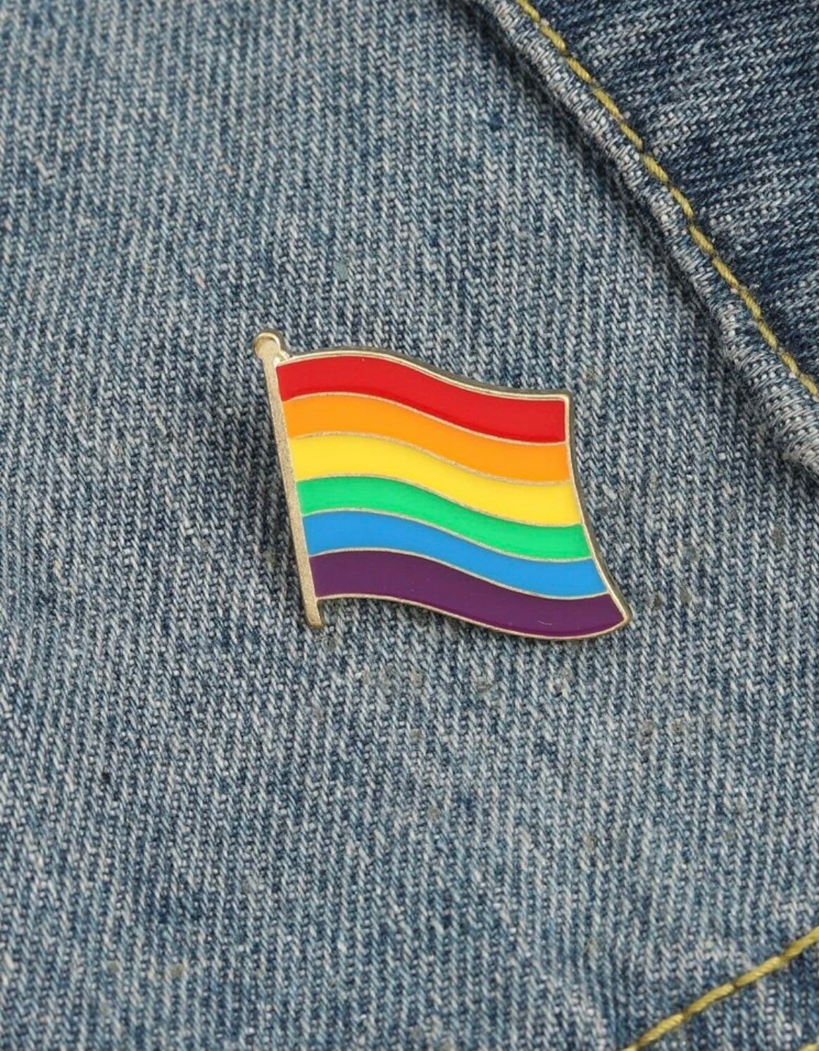 Rainbow Flag Pin Gay Pride Pin Lgbt Pin Gay Pin Rainbow Etsy