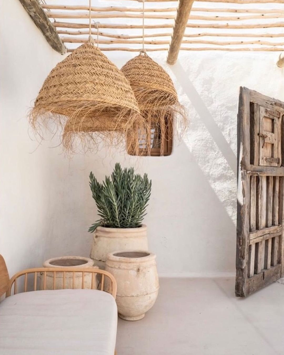 Doum Ball Lamp Wicker Shades With Fringes Zeegrass - Etsy