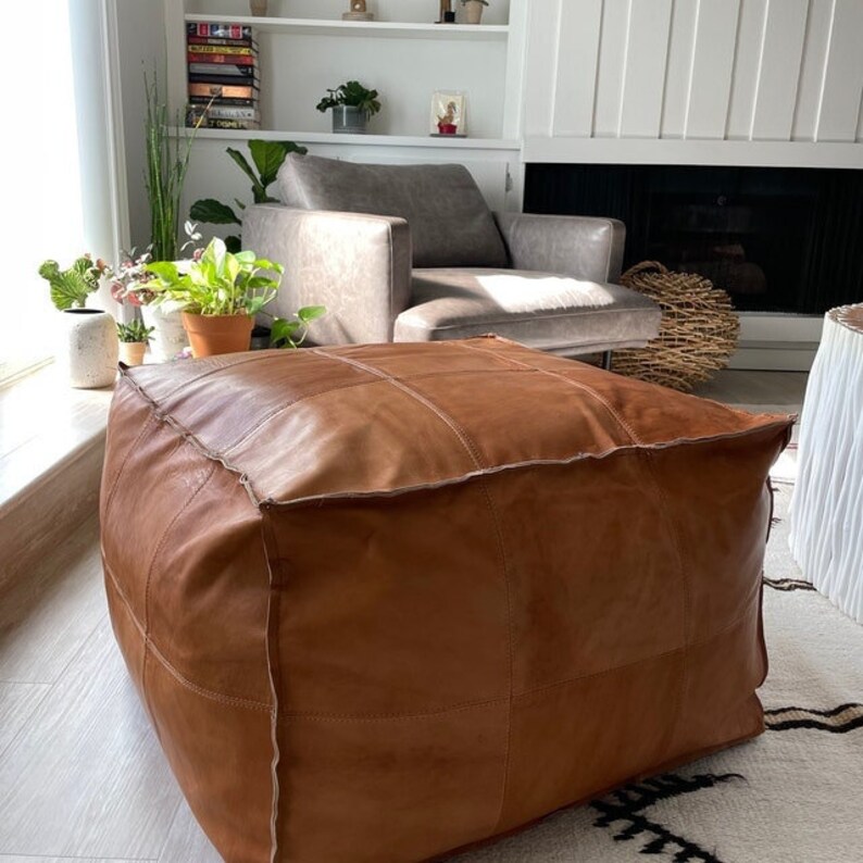 Amazing square ottoman pouffe Moroccan Square Pouf Handmade Pouf ...