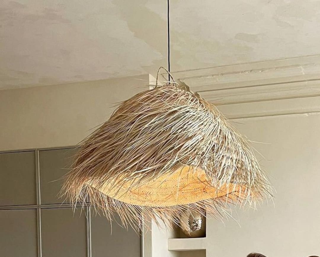 Ball Handwoven Pendant Light With Fringes Suspension Pendant - Etsy