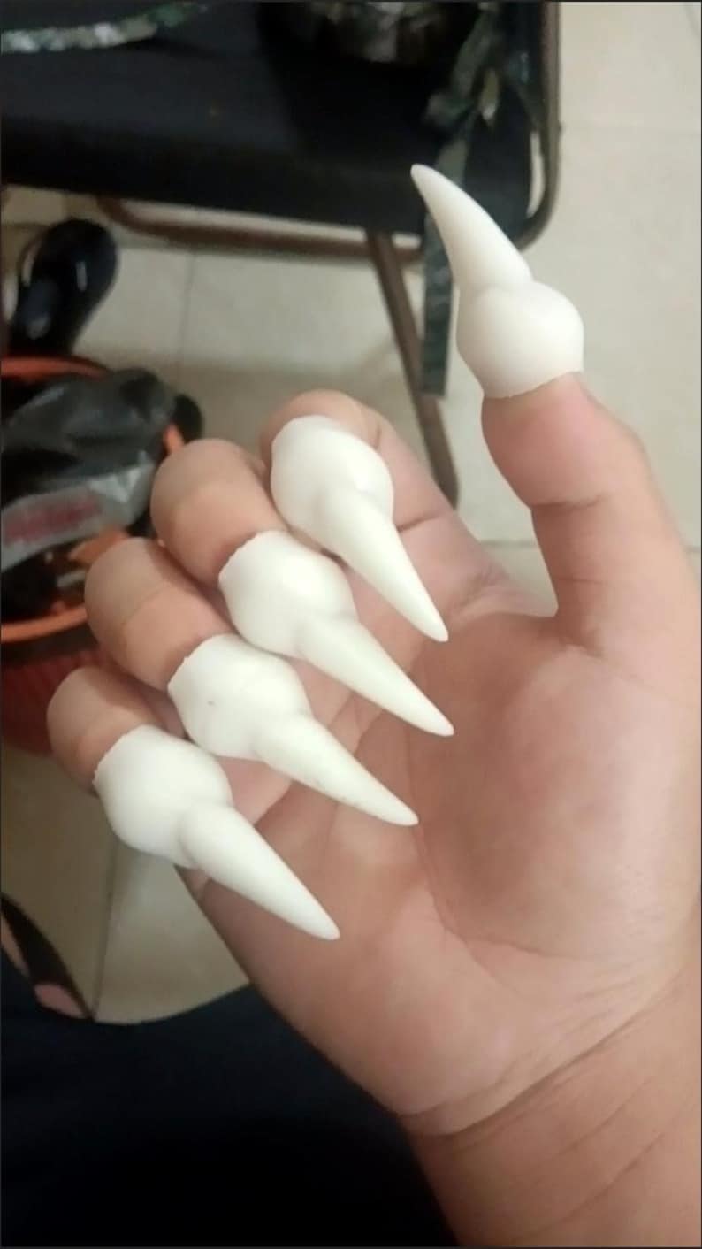 Kig Style Fursuit Paw Nails - 3D Printed Realistic Claws for Furry ...