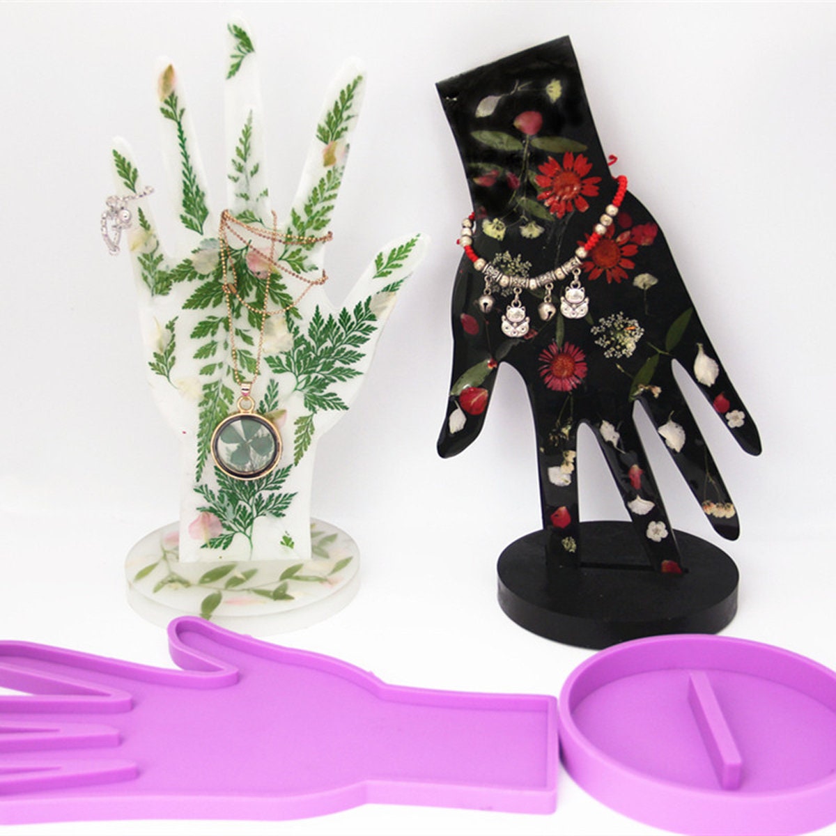 DIY Silicone Hand Shape Display Mold Jewelry Display Stand Mold ...