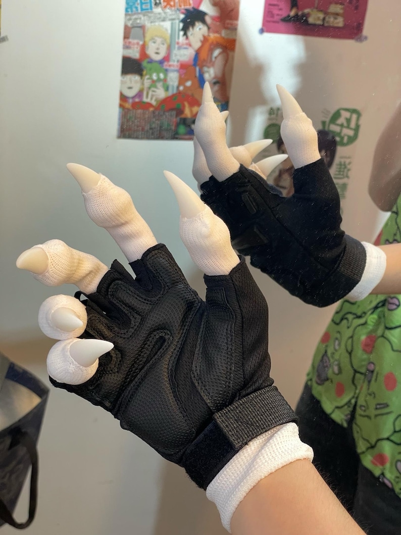 Kig Style Fursuit Paw Nails - 3D Printed Realistic Claws for Furry ...