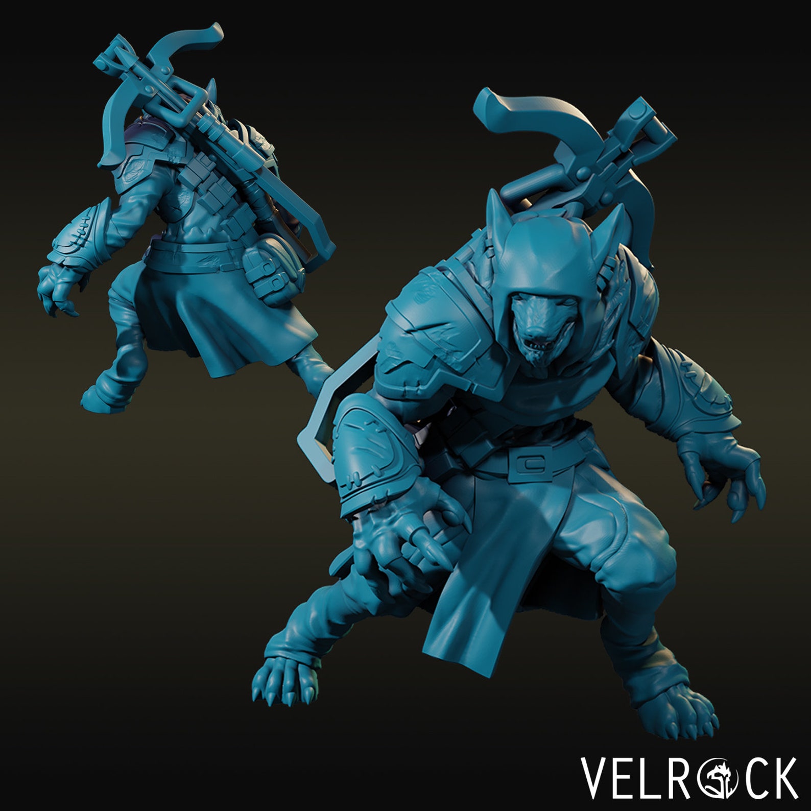 Male Werewolf Fighter/ranger With Crossbow and Claws - Etsy