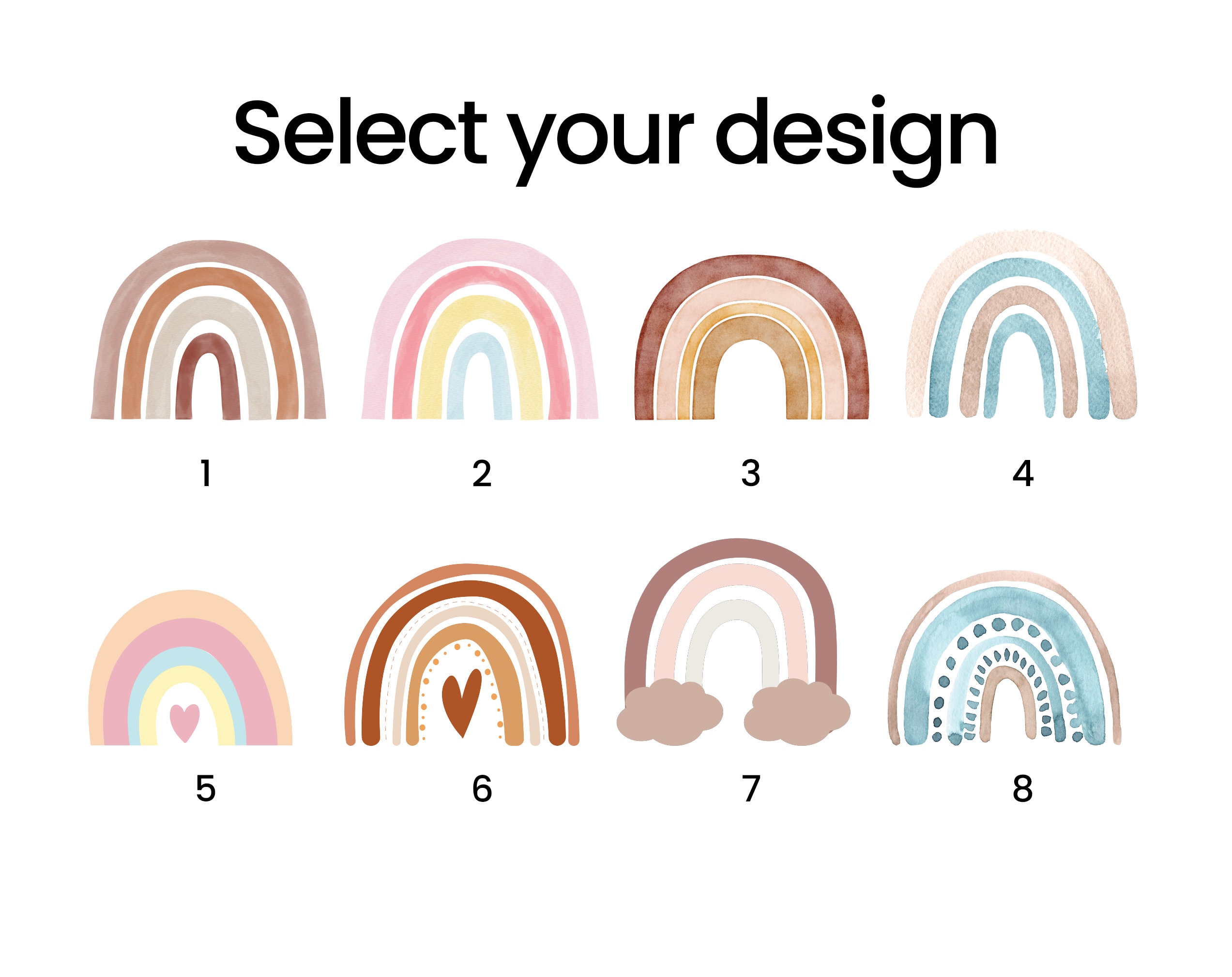 Arabic Calligraphy Names, Rainbow Personalized Gift, Nursery Prints ...