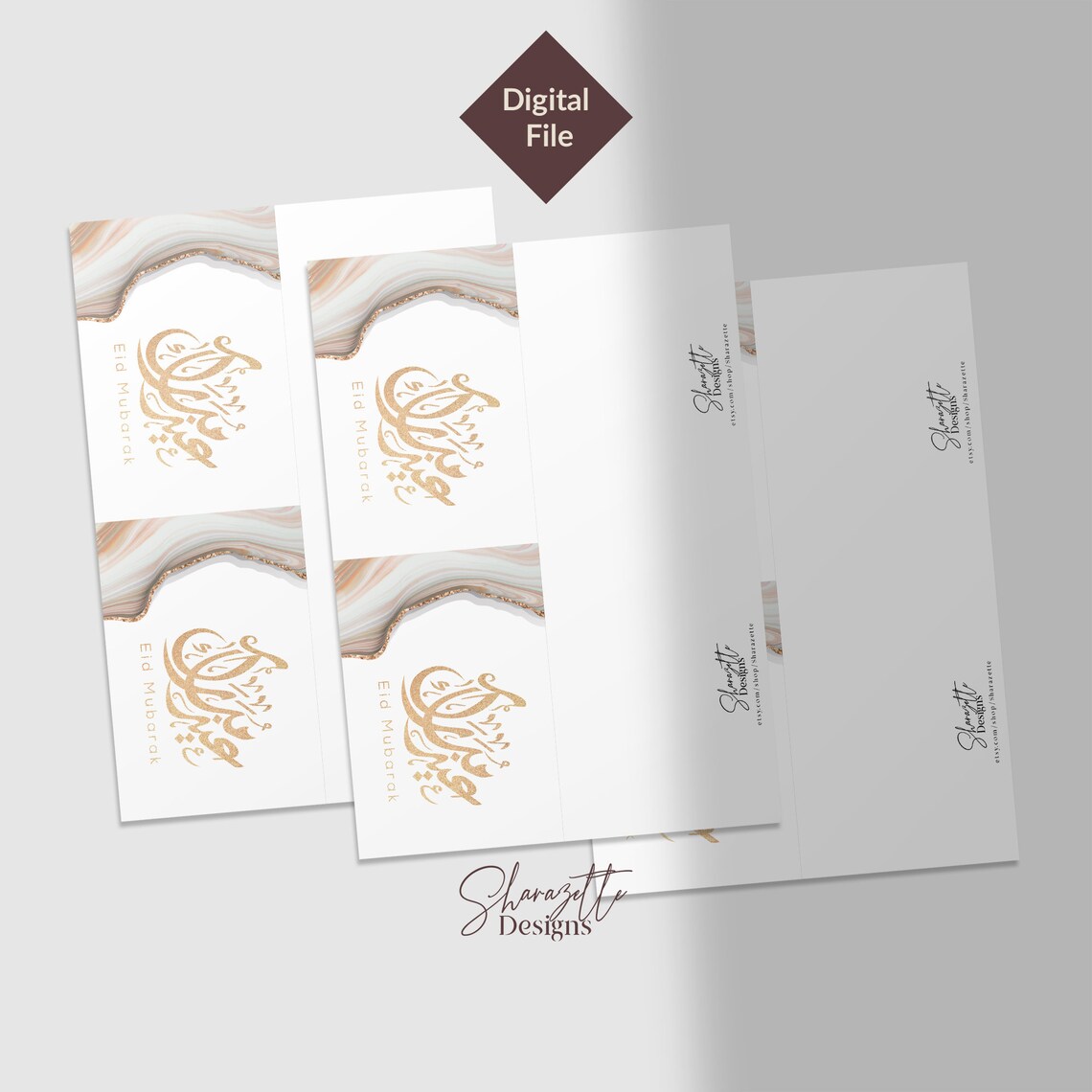 Eid Mubarak Greeting Cards Eid Cards Different Sizes - Etsy