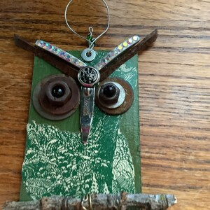 Found Object Owl Dangler - Etsy