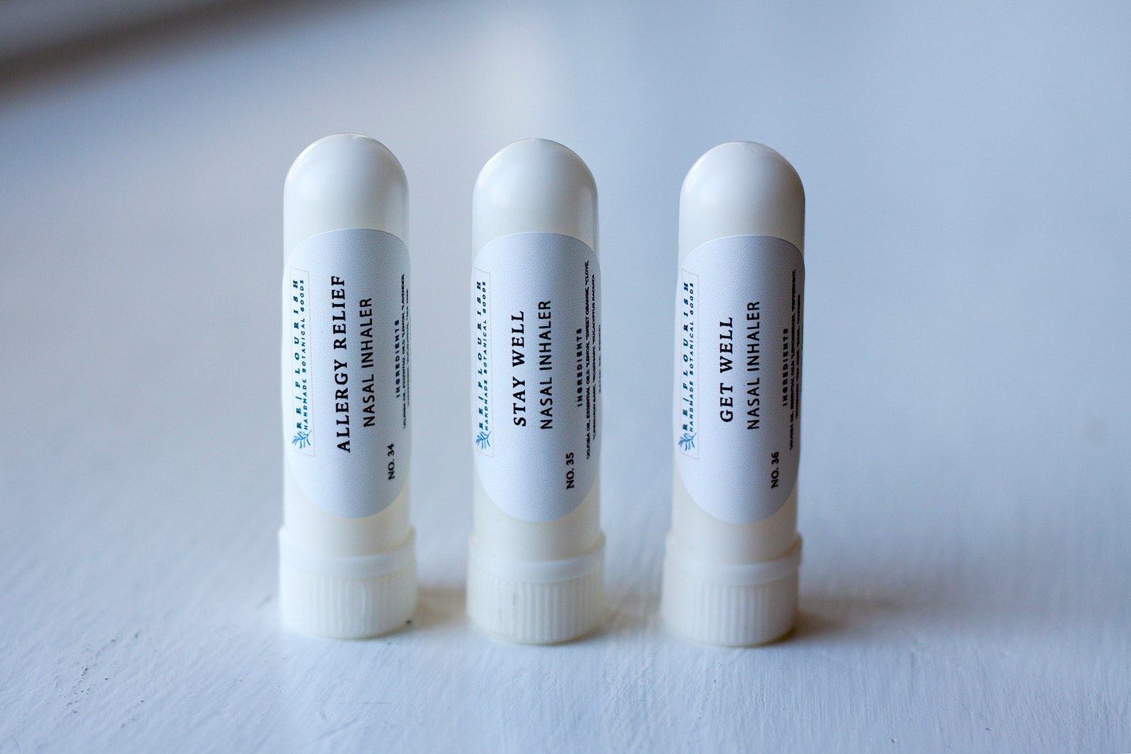 Wellness Nasal Inhalers Set Organic Set of Three Allergy Relief, Stay ...