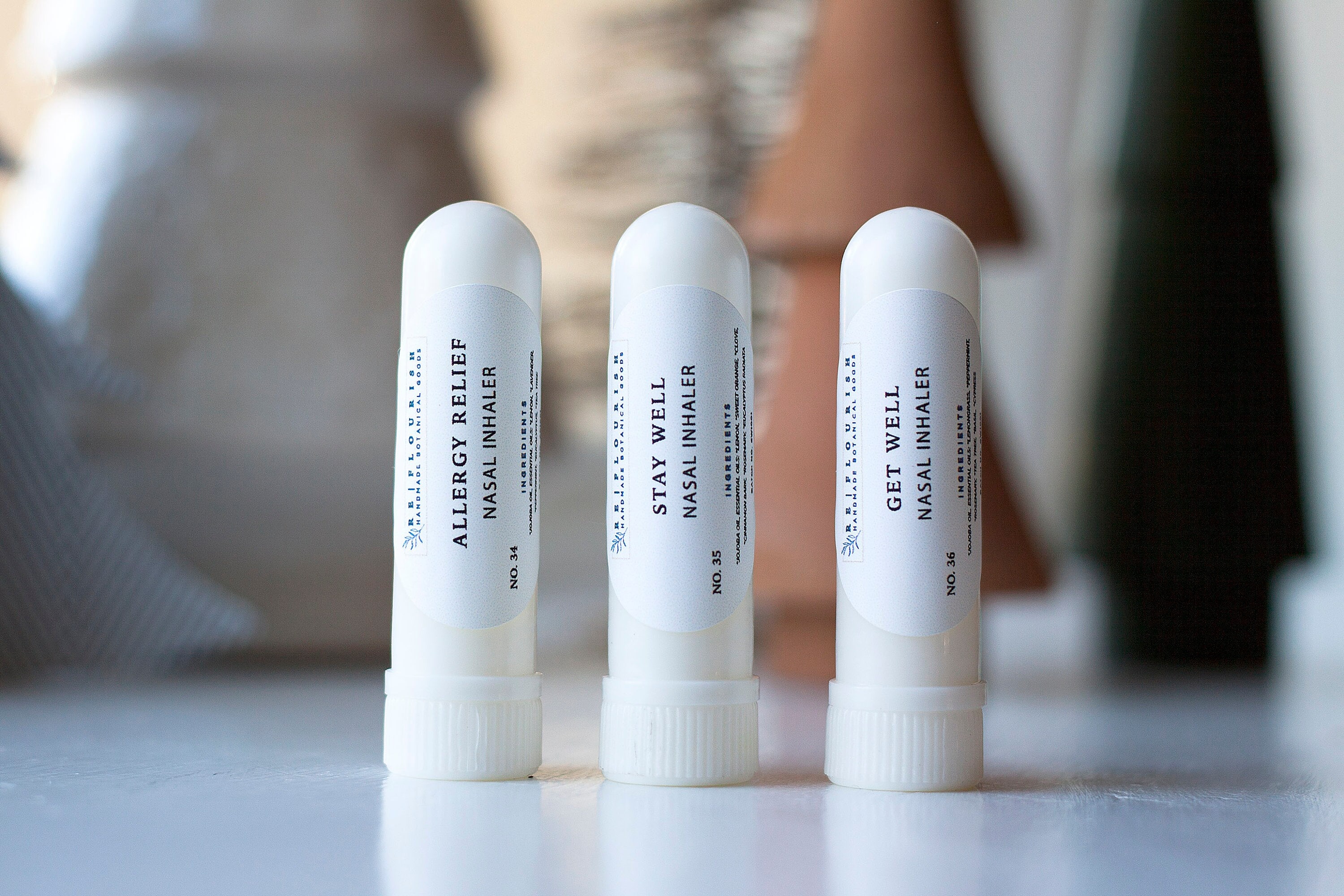 Wellness Nasal Inhalers Set | Organic | Set of Three - Allergy Relief ...