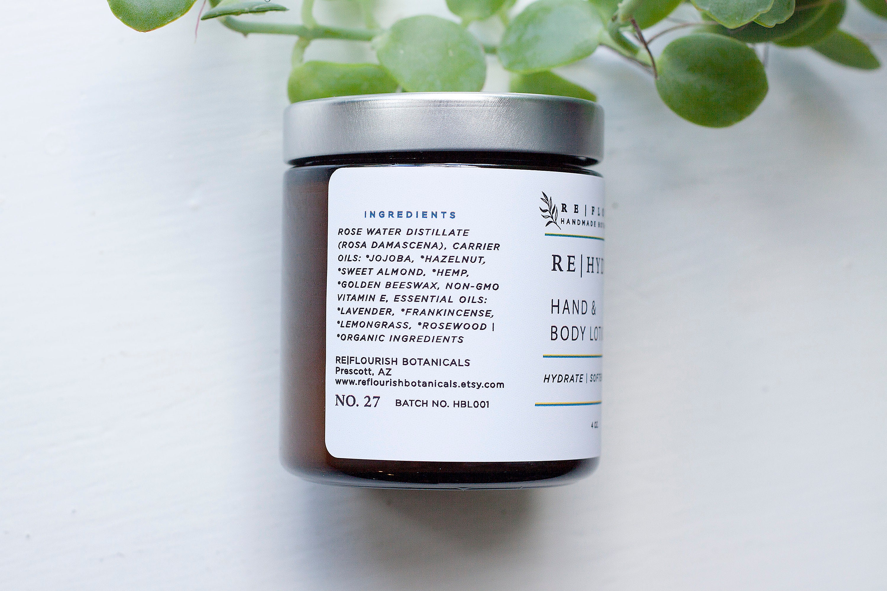 Hand + Body Lotion 4 Oz. Jar | REHYDRATE | Relief for Dry, Flaky ...