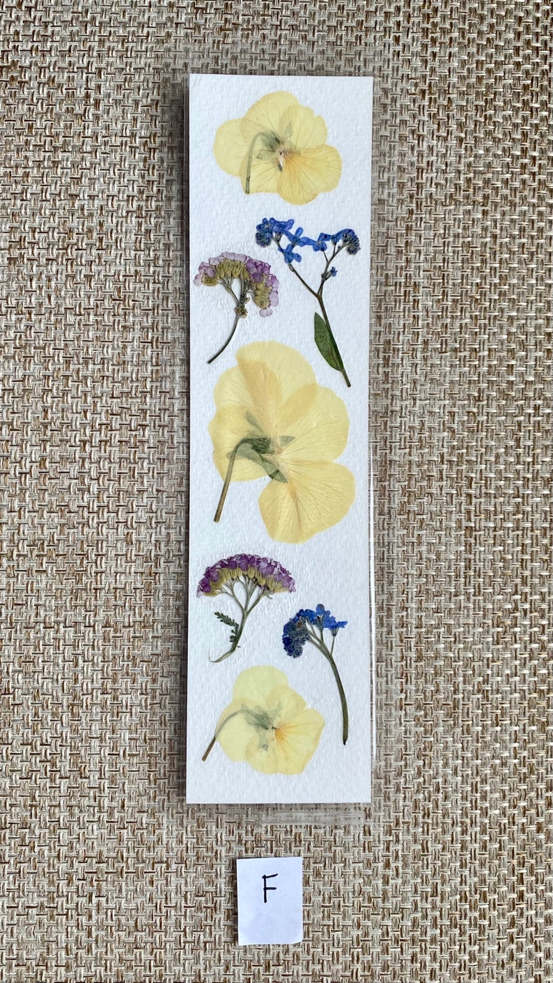 Real Pressed Flower Laminated Bookmarks - Etsy