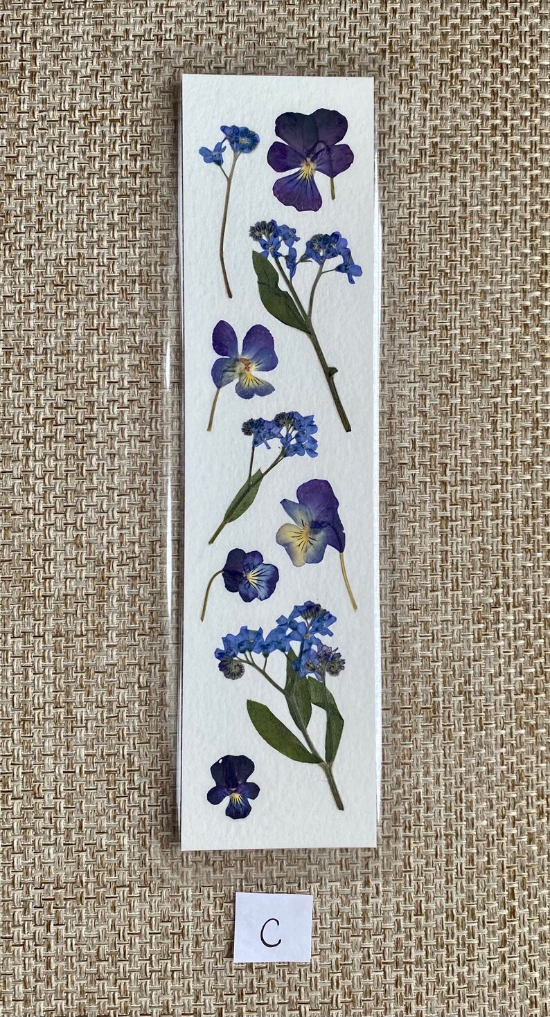 Real Pressed Flower Laminated Bookmarks - Etsy