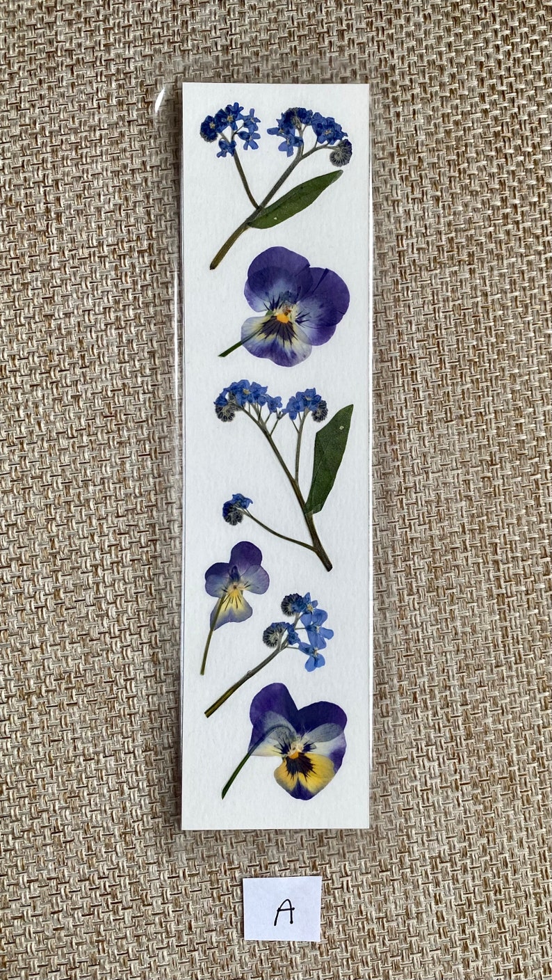 Real Pressed Flower Laminated Bookmarks - Etsy