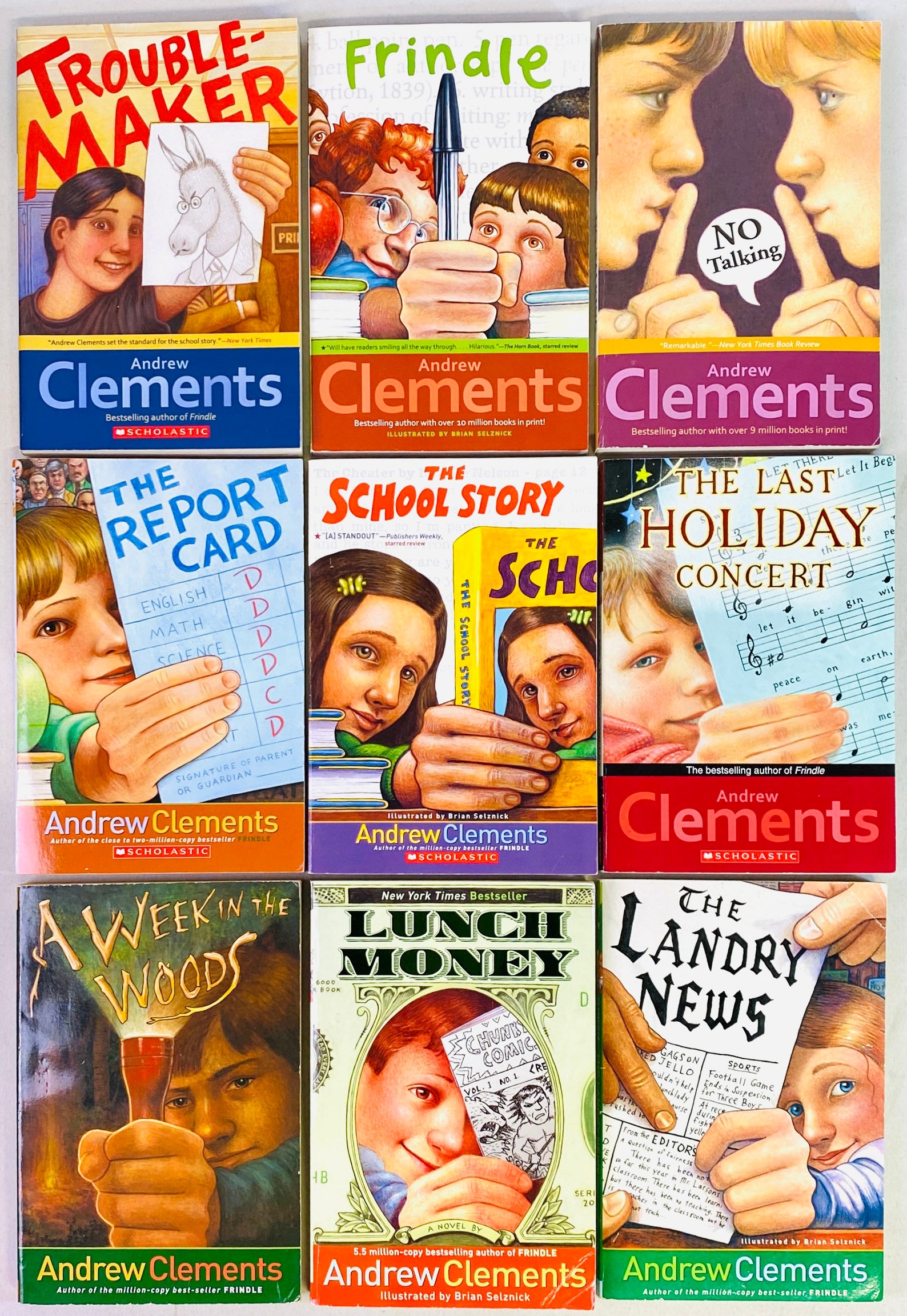 Andrew Clements Book Set Choose Your Own Books Frindle Report | Etsy