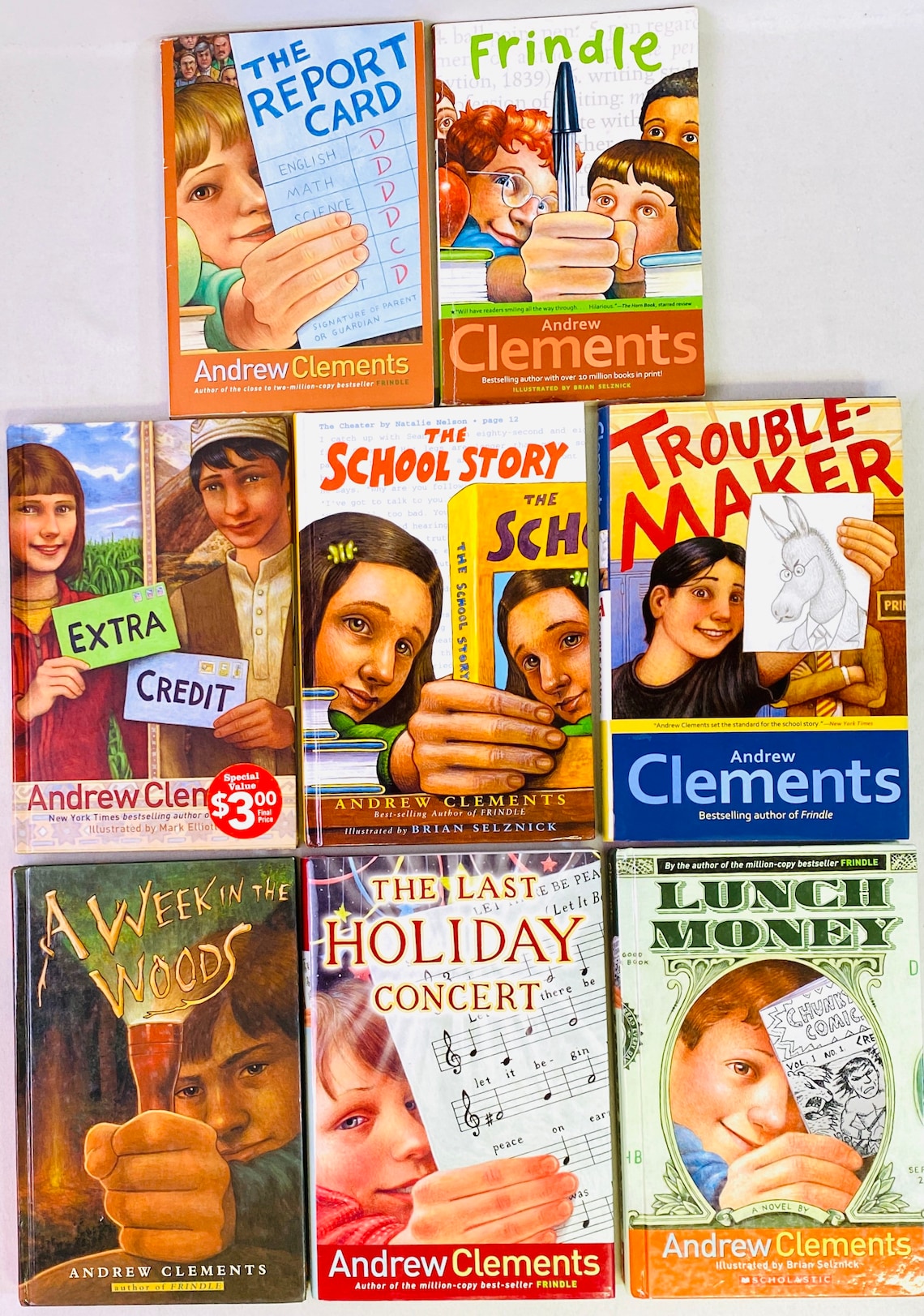 Andrew Clements Book Set Choose Your Own Books Frindle Report | Etsy