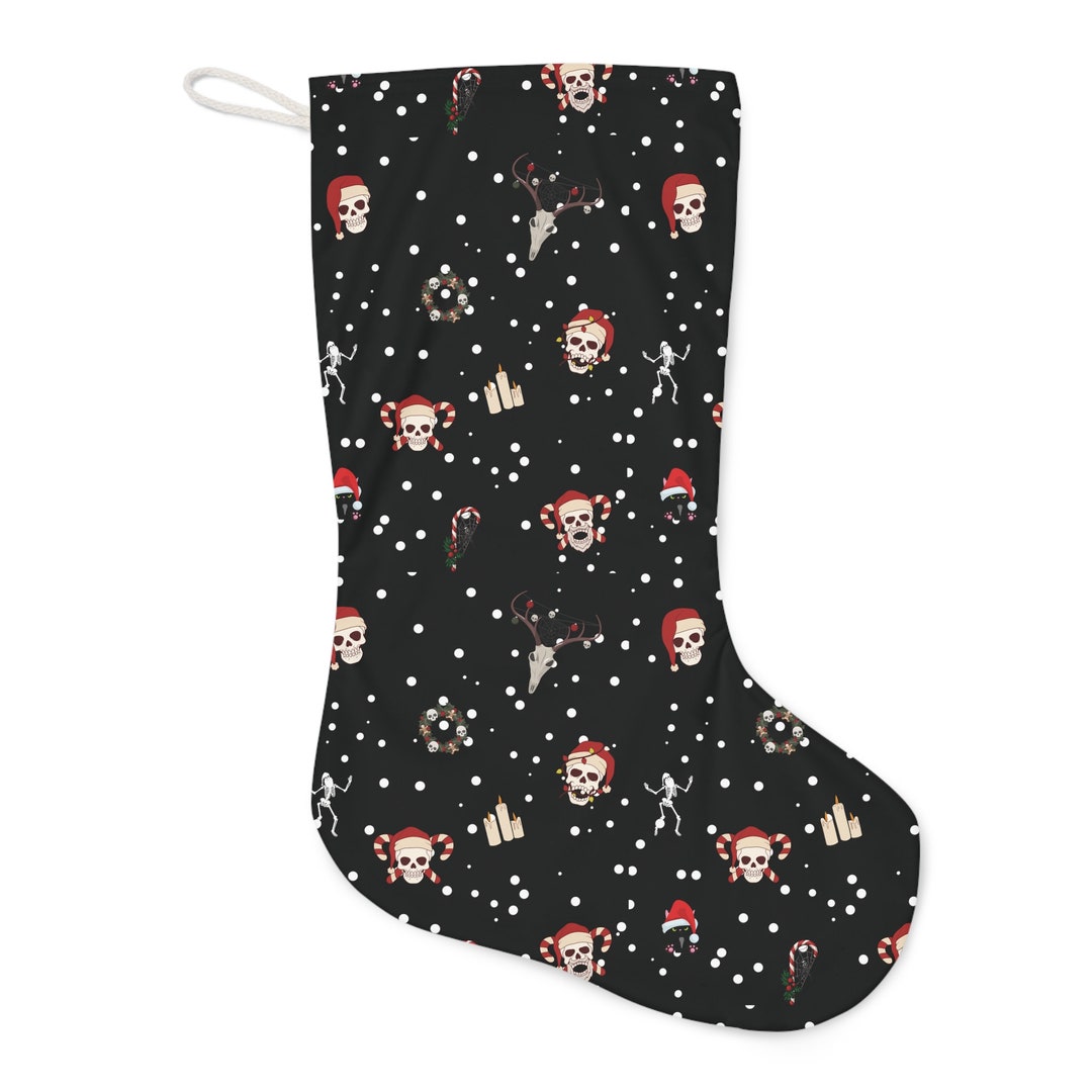 Nocturnal Yuletide Goth Santa Stocking - Etsy