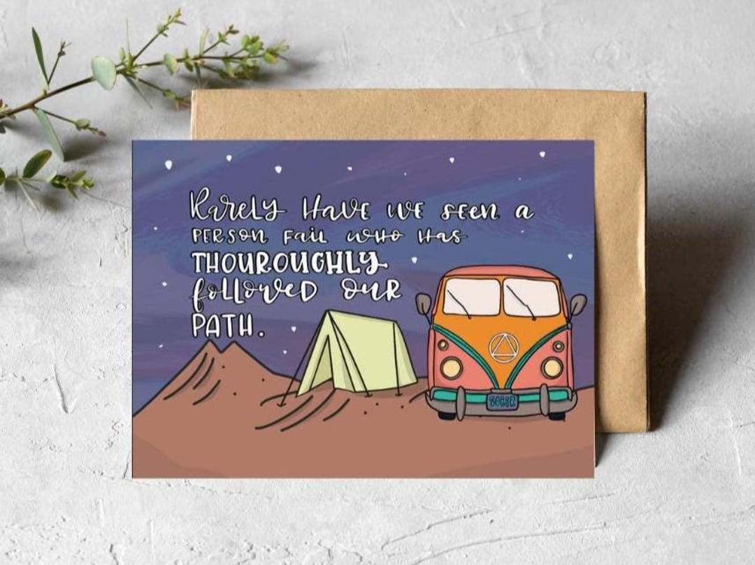 Sobriety Anniversary Card: AA Recovery Greeting Card - Etsy