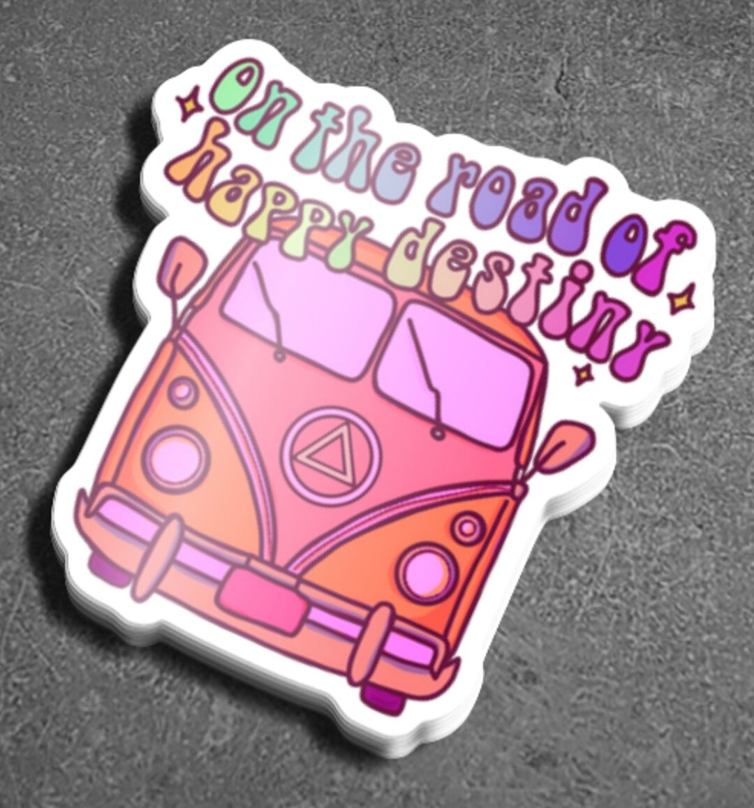 Road of Happy Destiny Recovery Sticker, Vinyl AA Sobriety Stickers for ...