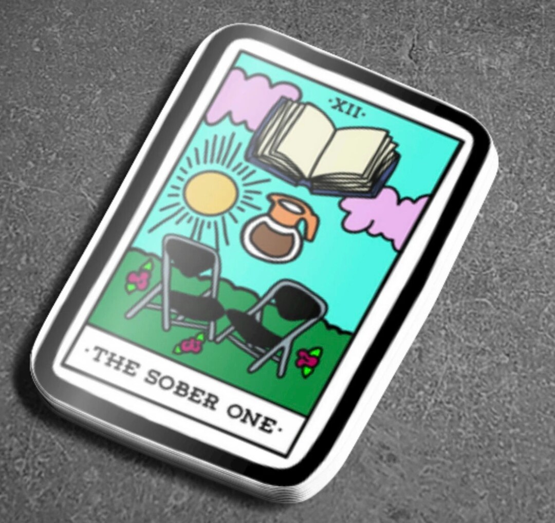 The Sober One Tarot - Recovery Sticker, Vinyl AA Sobriety Stickers for ...