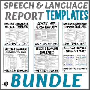 Speech and Language Evaluation Reports Bundle - Etsy