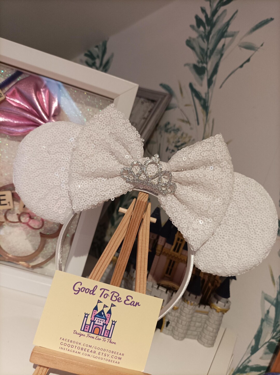 Bride Wedding Crown Disney Minnie and Mickey Inspired Mouse Style Ears ...