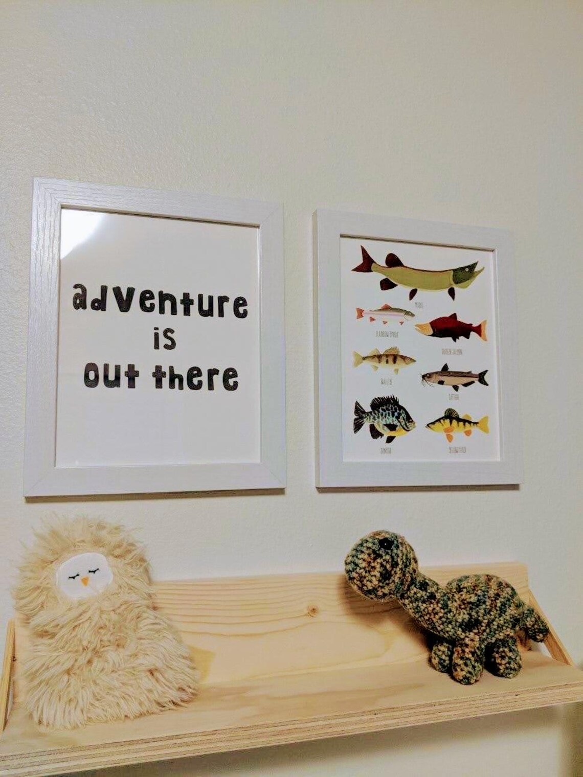 Illustrated Fish Chart Ichthyology Gift Playroom Decor Gallery Wall Art ...