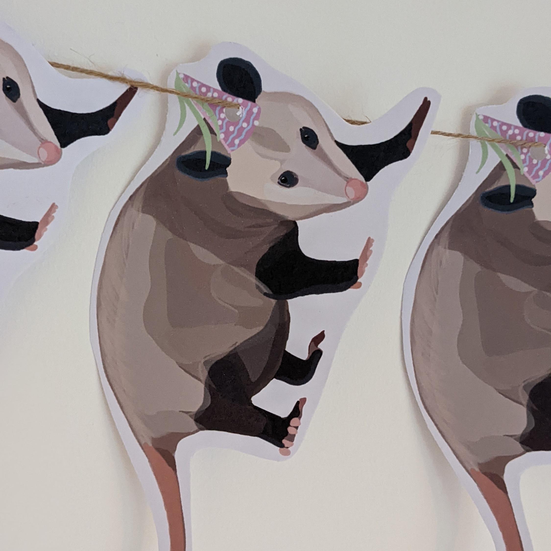 Party Possum Card Bunting/ Decor/ Funny / Party Decorations - Etsy