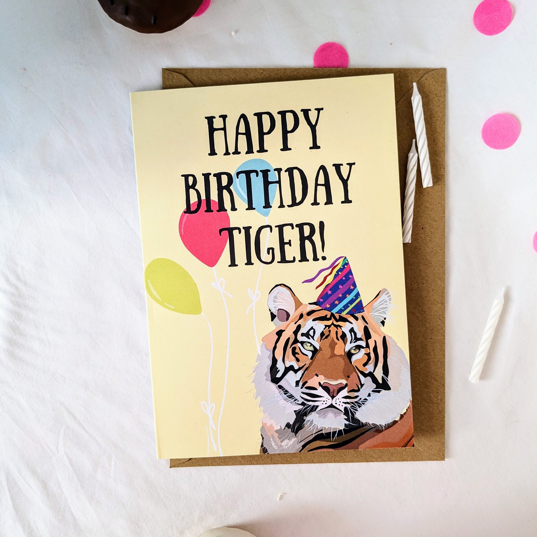 Tiger Birthday Card/ Happy Birthday Tiger - Etsy