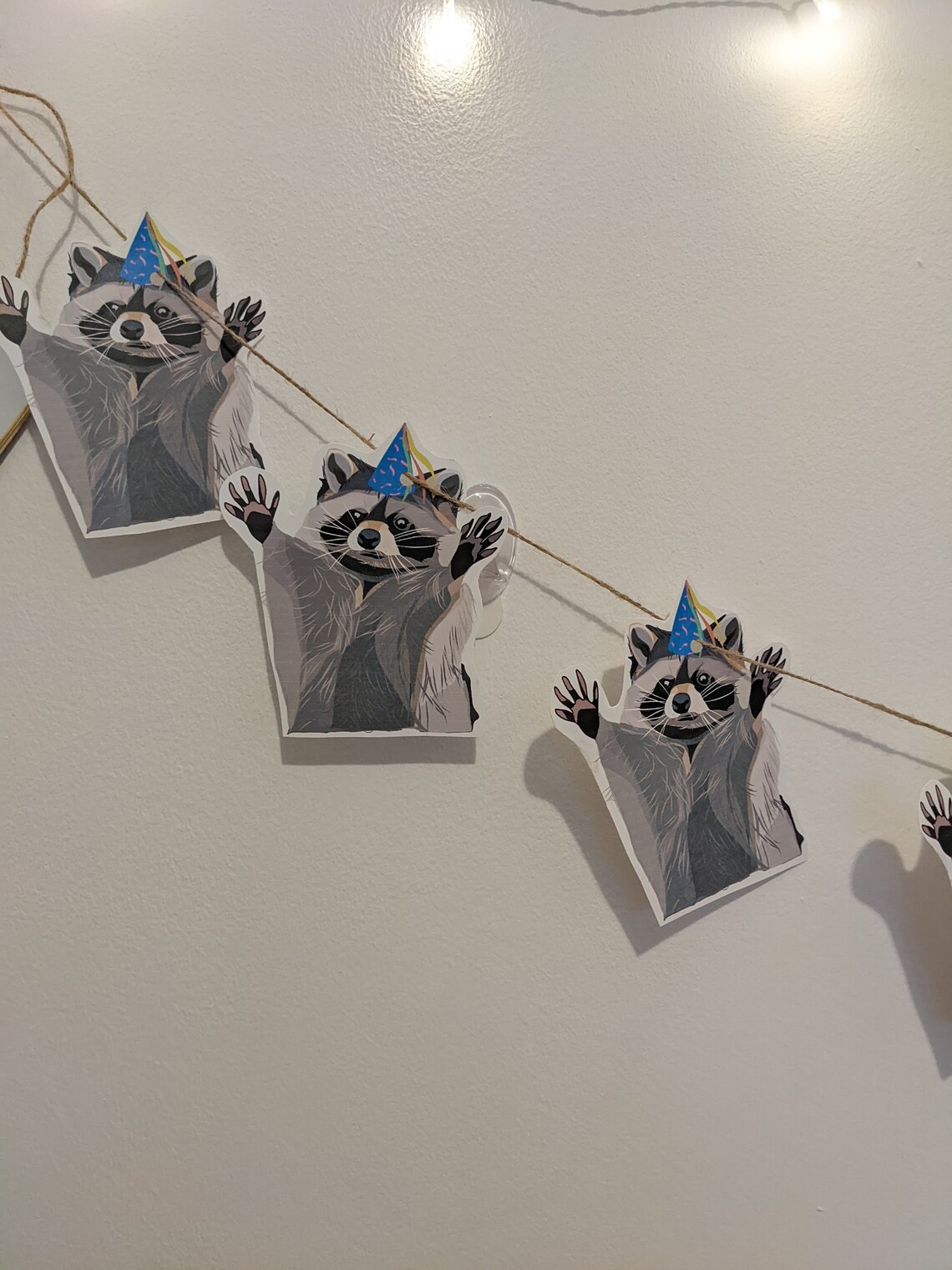 Party Raccoon Card Bunting/ Decor/ Funny | Etsy