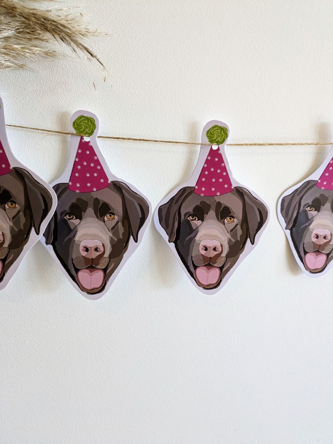 Chocolate Labrador Party Bunting - Etsy
