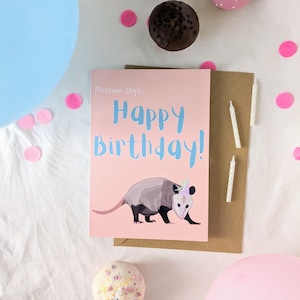 Possum Birthday Card/ Possum Says.. - Etsy