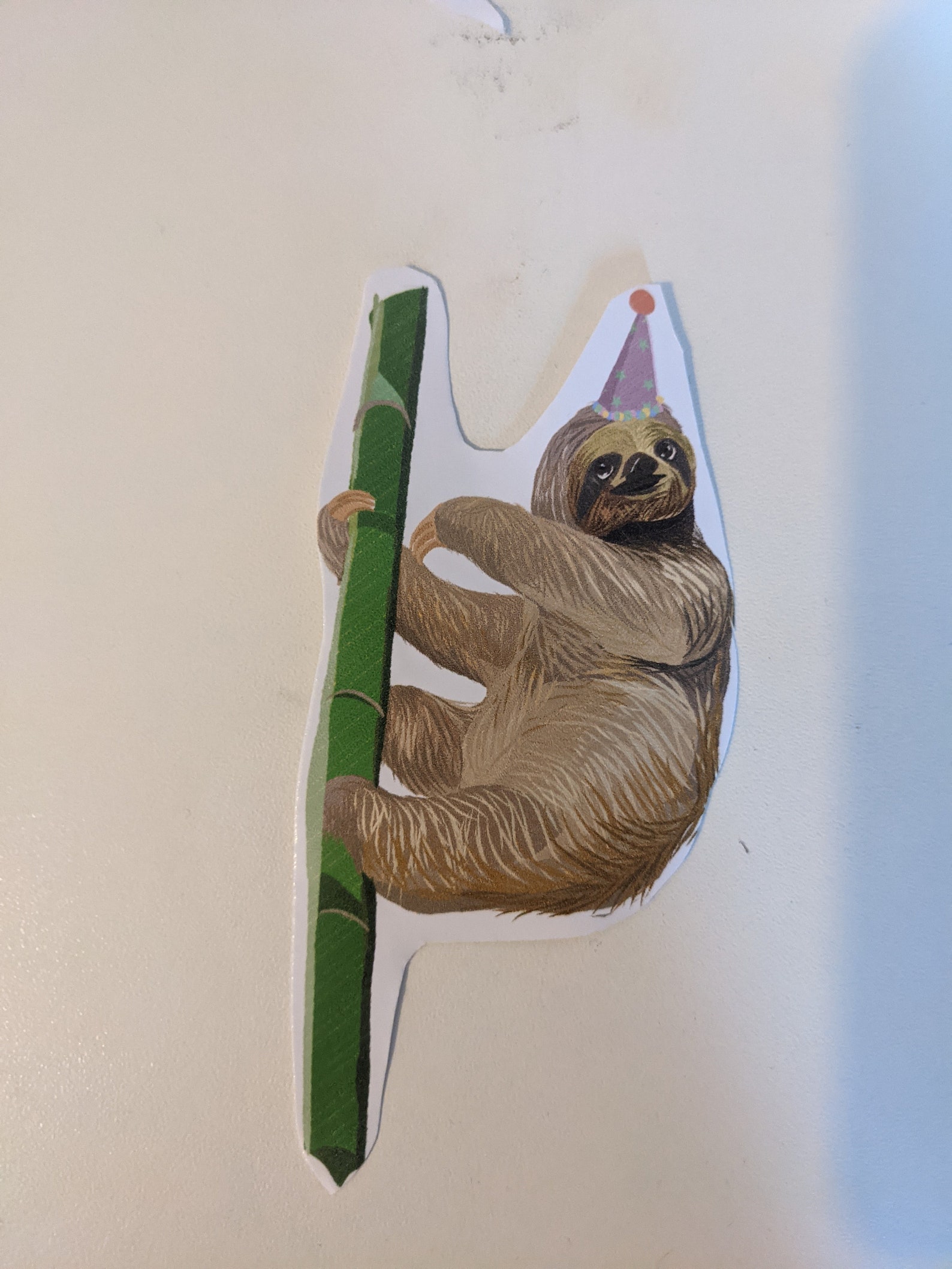 Sloth in a party hat sticker | Etsy