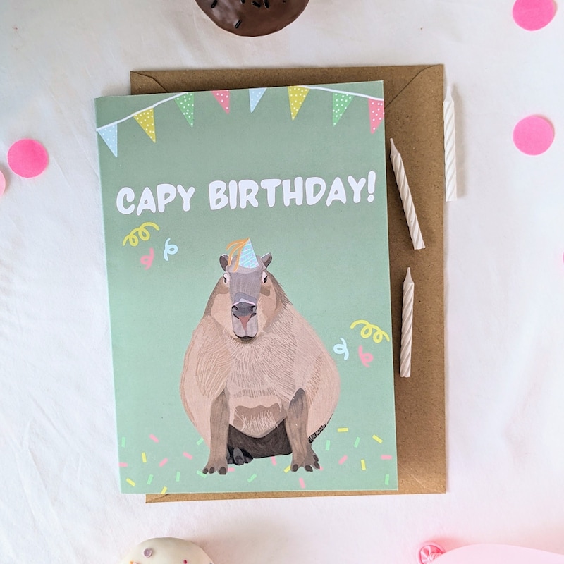 Cumpleaños capibara - Etsy España