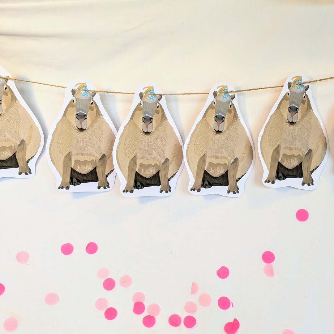 Capibara Party Bunting - Etsy