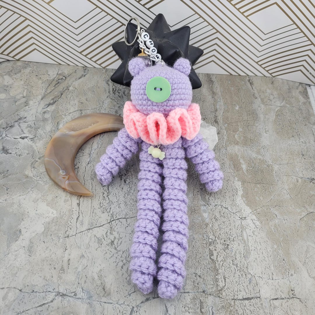 Chowder Animal Clown. Keychain Bag Accessory, Handmade, Crocheted, OOAK ...
