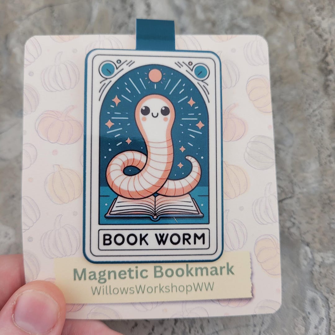 Book Worm, Magnetic Bookmark, Book Accessory, Page Saver, Colorful ...