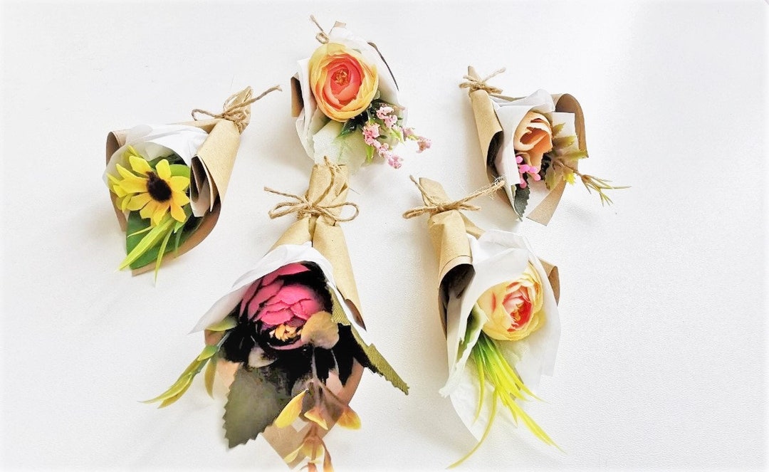 Mini Flowers Bouquet, Thank You Gift, Personalised Gift, Gift for Woman ...