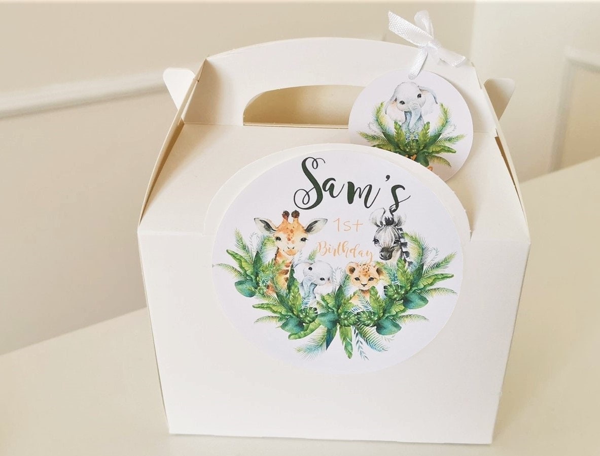 Personalised Children Boxes Kids Party Boxes Safari Party - Etsy UK